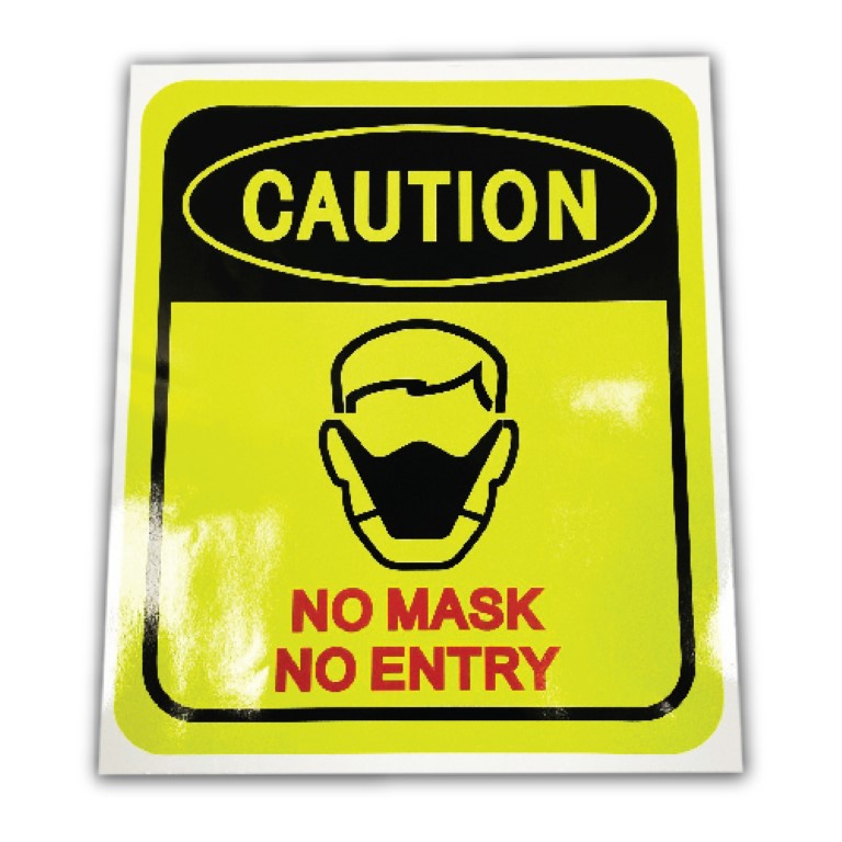 Get a quote - Awareness Branding Sticker - No Mask No Entry - Business ...